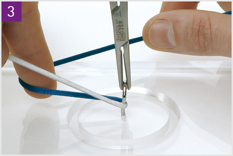 Ligation around haemostatic clamp (Alternate technique)